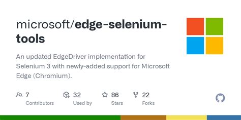 Github Microsoftedge Selenium Tools An Updated Edgedriver