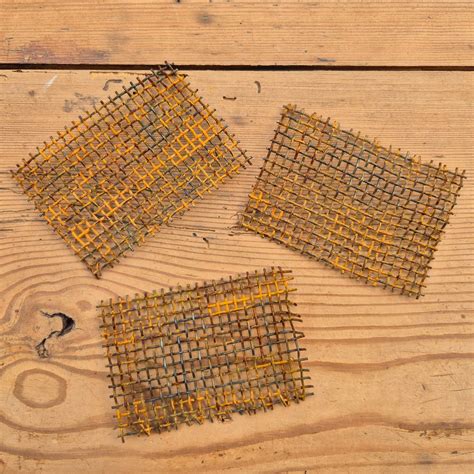 Rusty Metal Grid Sheet Rusted Metal Blanks Etsy