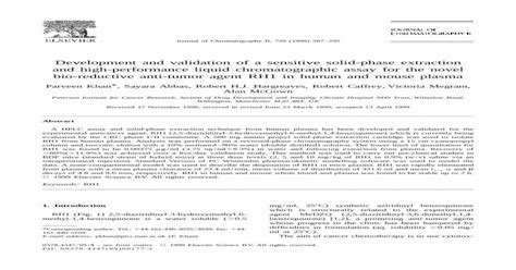 Development And Validation Of A Sensitive Solid Phase Extraction And