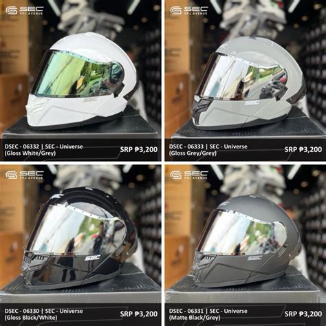 Sec Helmet Universe Modular Dual Visor Shopee Philippines