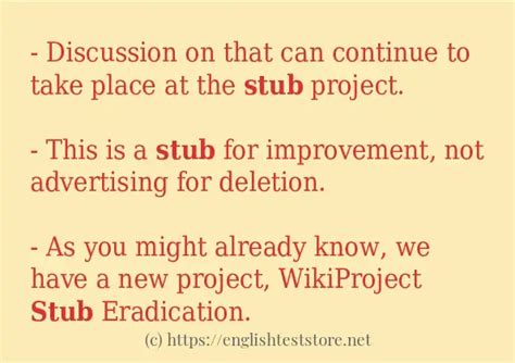 Stub Some Sentence Examples Englishteststore Blog