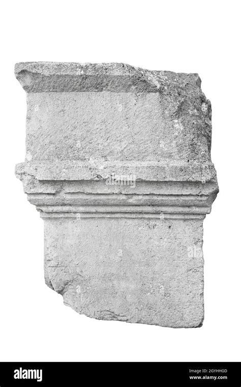 Front View Closeup Of Large Vertical Square Fragment Of Antique