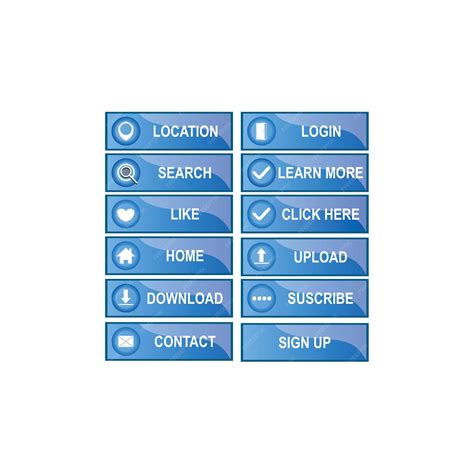 Premium Vector Set Of Web Button Design