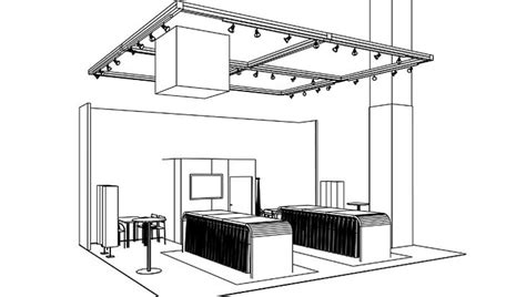 Cad Planung Messestand Messestandgestaltung Interior Skizze