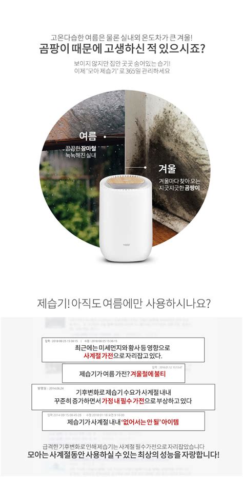 보아르 모아m600 미니 제습기 원룸용 원룸형 소형 결로 화장실 습기제거 감도 깊은 취향 셀렉트샵 29cm