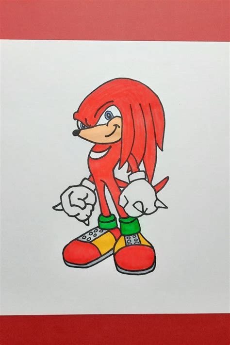 How To Draw Knuckles Easy Sonic The Hedgehog Easy Drawings Doodle