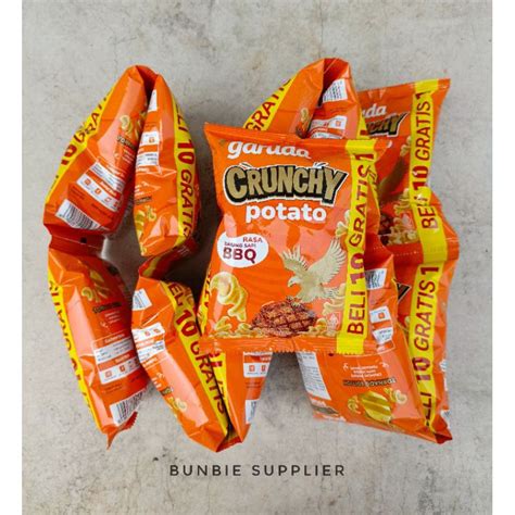 Jual Garuda Potato Crunchy Rasa Daging Sapi BBQ Isi Pcs RENCENG Shopee Indonesia