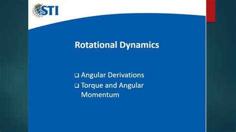 Introduction To Rotational Dynamicspptx