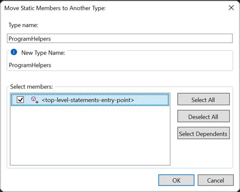 move static members to another type is suggested for top level statements · issue 59470
