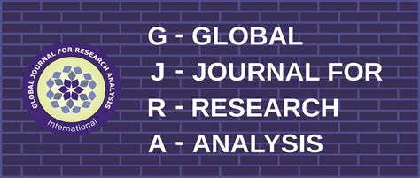 Global Journal For Research Analysis Gjra