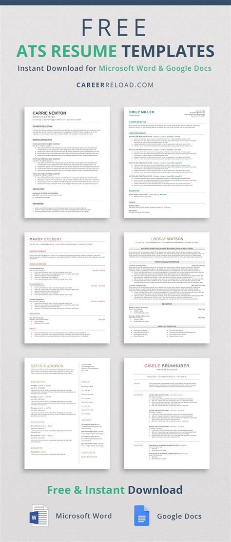 Free Resume Templates For Microsoft Word Artofit