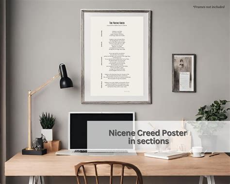 The Catholic Nicene Creed Prayer Poster Card Catholic Art Wall Decor