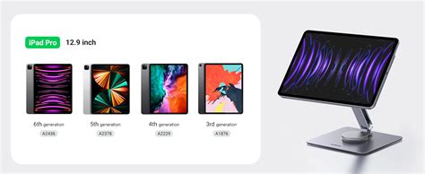 UGREEN Support Tablette Magnétique Bureau Conçu pour iPad Pro 12 9