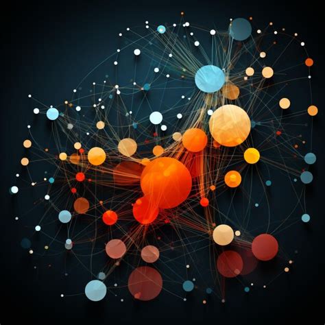 Premium AI Image Colorful Network Graph Illustration Generative AI