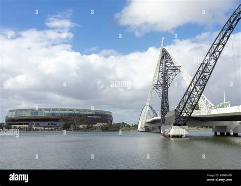 Matagarup Bridge A Suspension Steel Cable Stayed Pedestrian Bridge Over