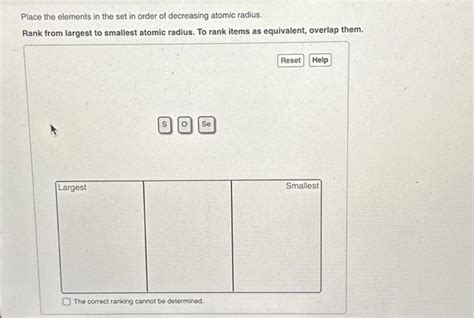 Solved Place The Elements In The Set In Order Of Decreasing Chegg