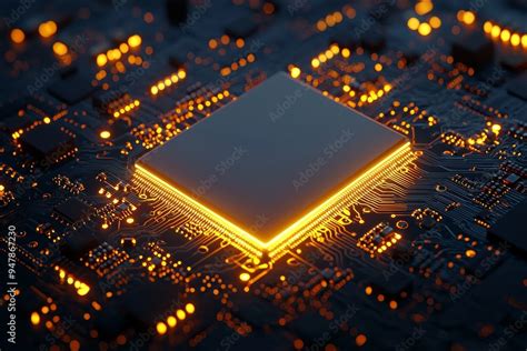 Circuit Board Technology Background Cpu Concept Motherboard Digital