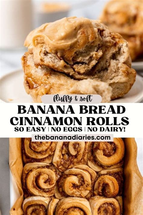 These Ultra Soft And Fluffy Banana Bread Cinnamon Rolls Use Just Banana
