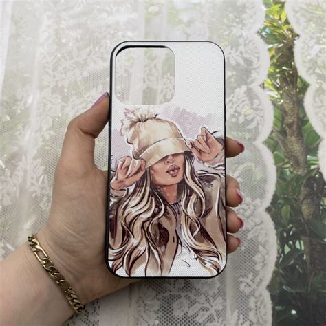 قاب گوشی Iphone 13 Pro آیفون فانتزی برجسته طرح دختر کلاه پوش کد 14423
