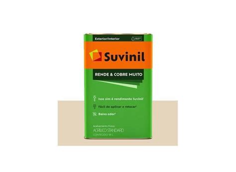 Tinta Látex fosco standard Rende Cobre Muito palha litros Suvinill em Promoção é no Buscapé