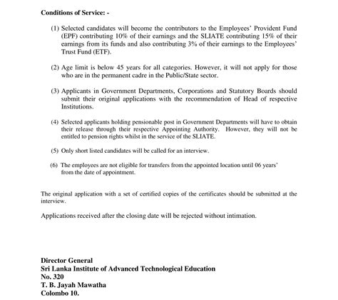 Assistant Lecturer Sri Lanka Institute Of Advanced Technological