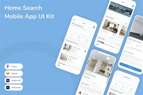首页搜索移动应用ui套件 Figpsdsketchxd 云瑞设计