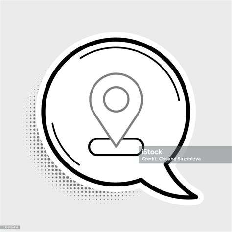 在灰色背景上隔離的行圖引腳圖示導航指標位置地圖gps方向位置指南針搜索概念五顏六色的輪廓概念向量向量圖形及更多互聯網圖片 Istock