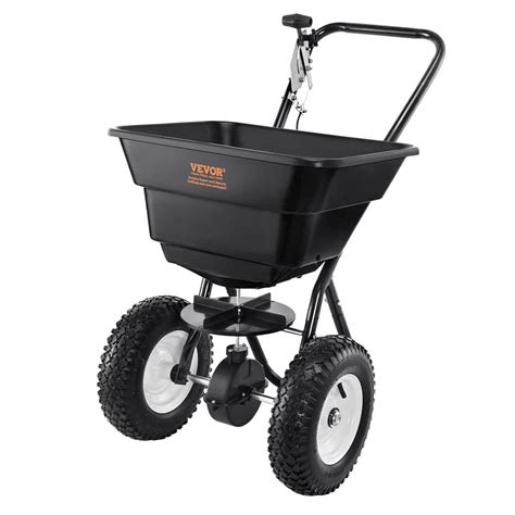 VEVOR Broadcast Spreader 80 Lbs Walk Behind Turf Spreader With 12 In
