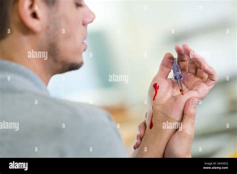 Man Cut Off His Finger Stock Photo Alamy