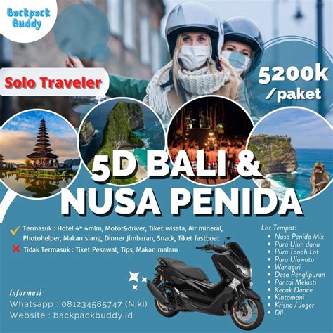 Motor Tour Bali Nusa Penida Solo Traveler 081234585747