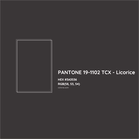About Pantone 19 1102 Tcx Licorice Color Color Codes Similar
