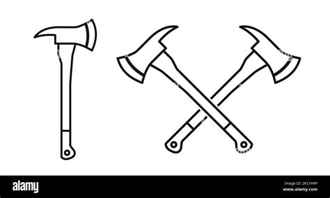 Firefighter Equipment Axe Vector Icon Stock Vector Image And Art Alamy