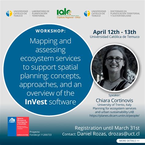 Workshop On Mapping And Assessing Ecosystem Services To Support Spatial Planning” In Chile Planes