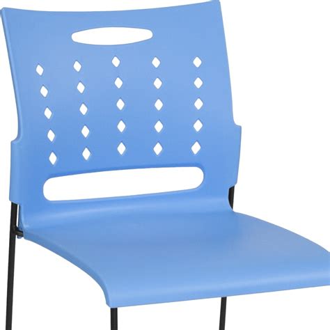 Flash Furniture Rut 2 Bl Gg Hercules Blue Sled Base Plastic Stack Chair
