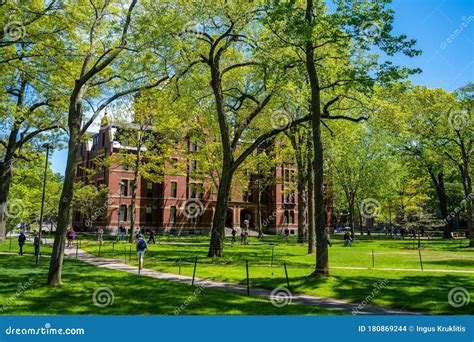 Harvard University Historic Building In Cambridge Massachusetts