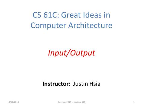 instructor justin hsia cs 61c great ideas in computer architecture