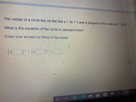 Solved What Are The Cordinates Of The Center Of The Circle