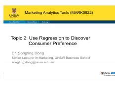 Discovering Consumer Preferences Using Regression Analysis Course Hero