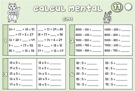 Fichier De Calcul Mental 2 La Trousse De Sobelle