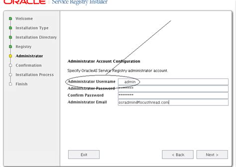 oracle application server service registry installation oracle