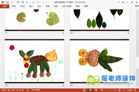 大班美术课件《树叶粘贴画》ppt课件教案音频图片下载屈老师课件网