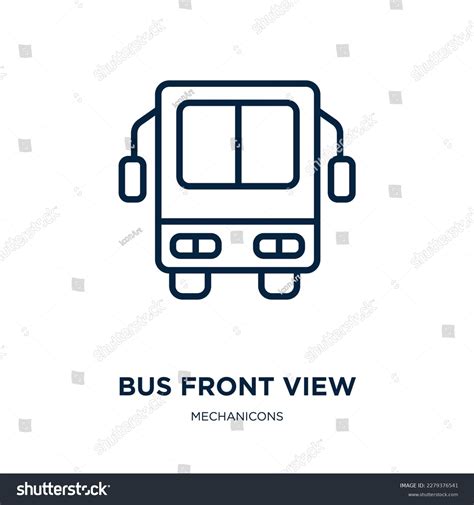 Bus Front View Icon Mechanicons Collection Stock Vector Royalty Free Shutterstock