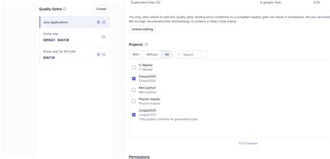 associating projects with quality gate sonarqube server documentation