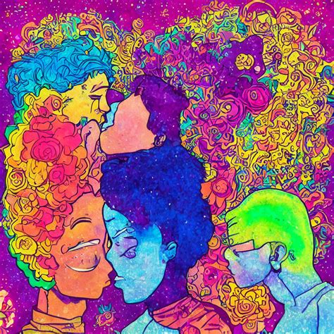Psychedelic Love Drawing