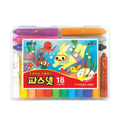 신학기 미술용품 그림 색칠 크레파스 18색 유아발달 학용품 티몬