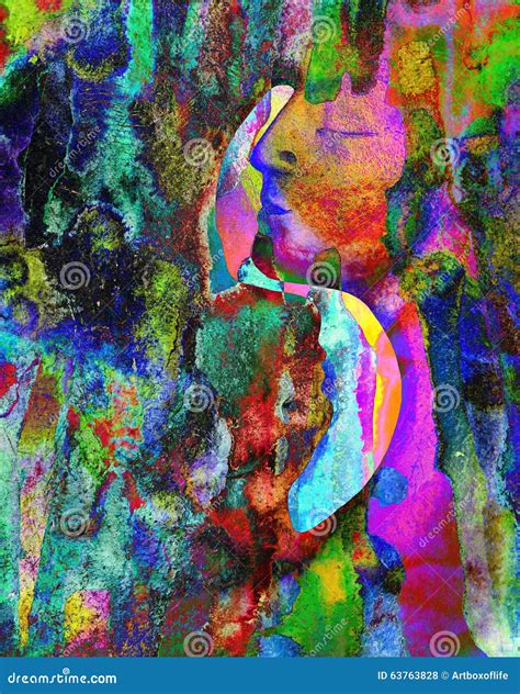 Man And Woman Art Abstraction Stock Photo Image Of Hand Violet