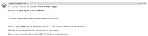 Needs Awarding Report Print Bug Scoutbook Bugs Scouting Forums