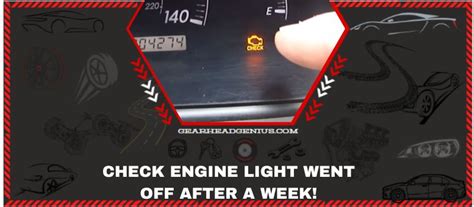 How I Fixed My Check Engine Light Went Off After A Week