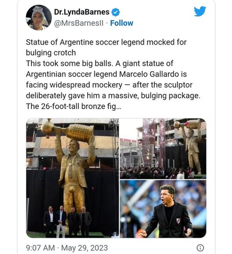 Drlyndabarnes Ww Follow Statue Of Argentine Soccer Legend Mocked For