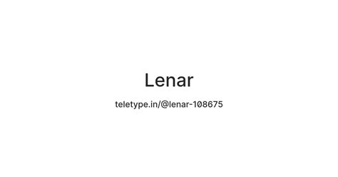Lenar — Teletype